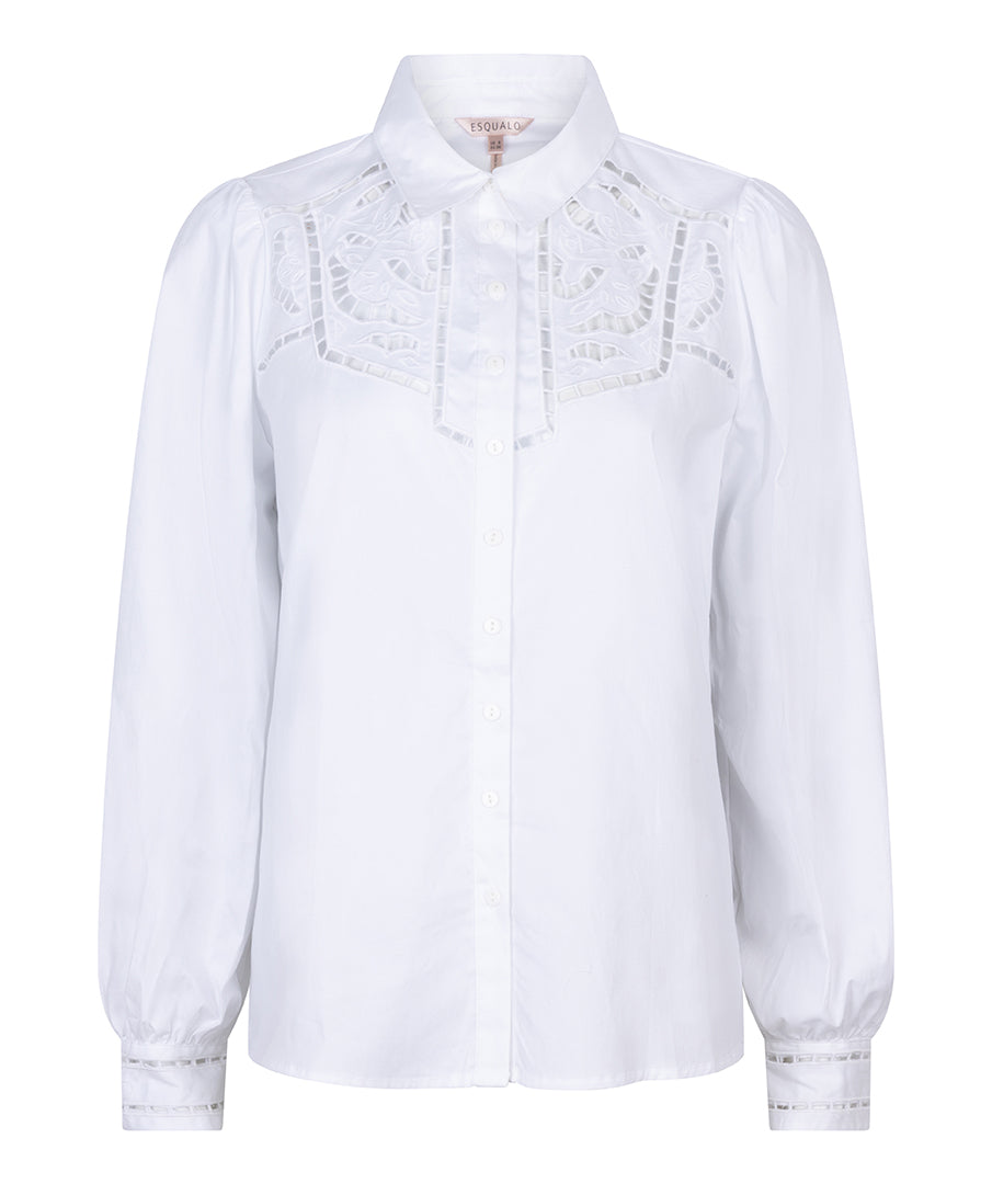 Blouse chest embroidery SP24.14037 Off-White – Village Collection