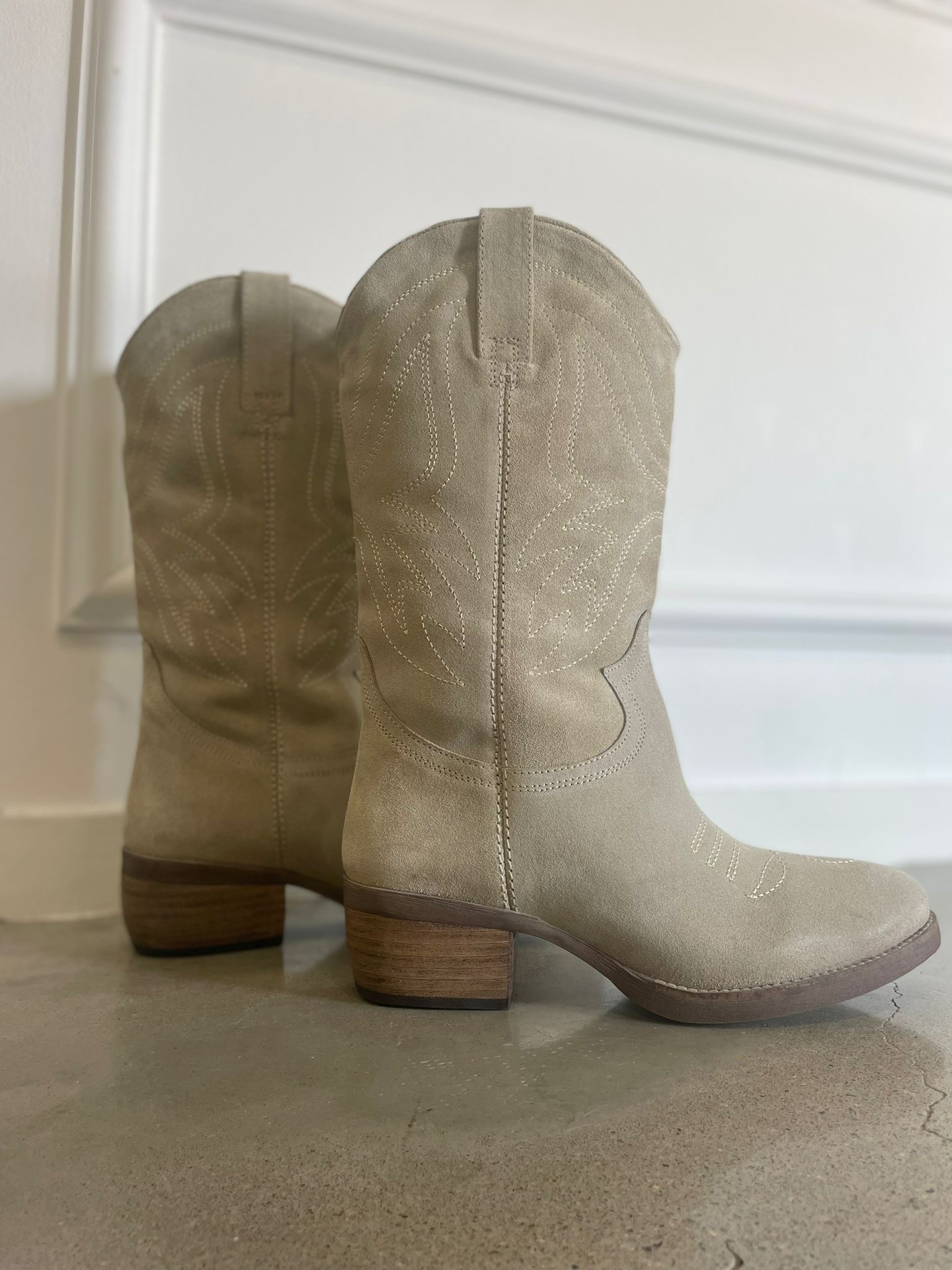 Laars western boot linde Linde 2-b Beige – Village Collection