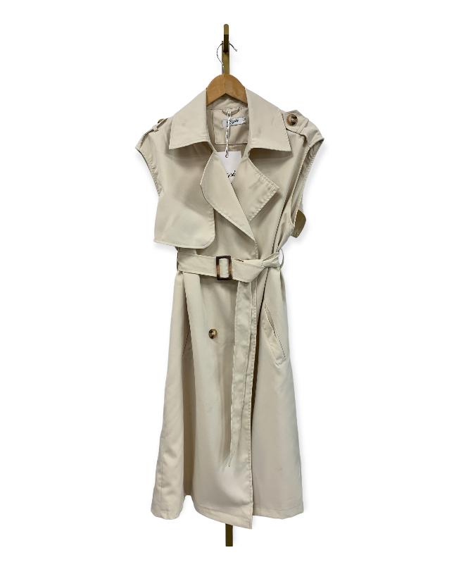 Gilet met knopen 228067 Beige – Village Collection